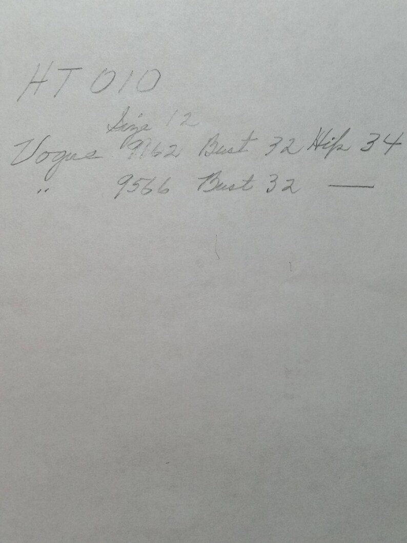 Vogue S-12 Vintage Patterns 9566 and 9162 - Etsy