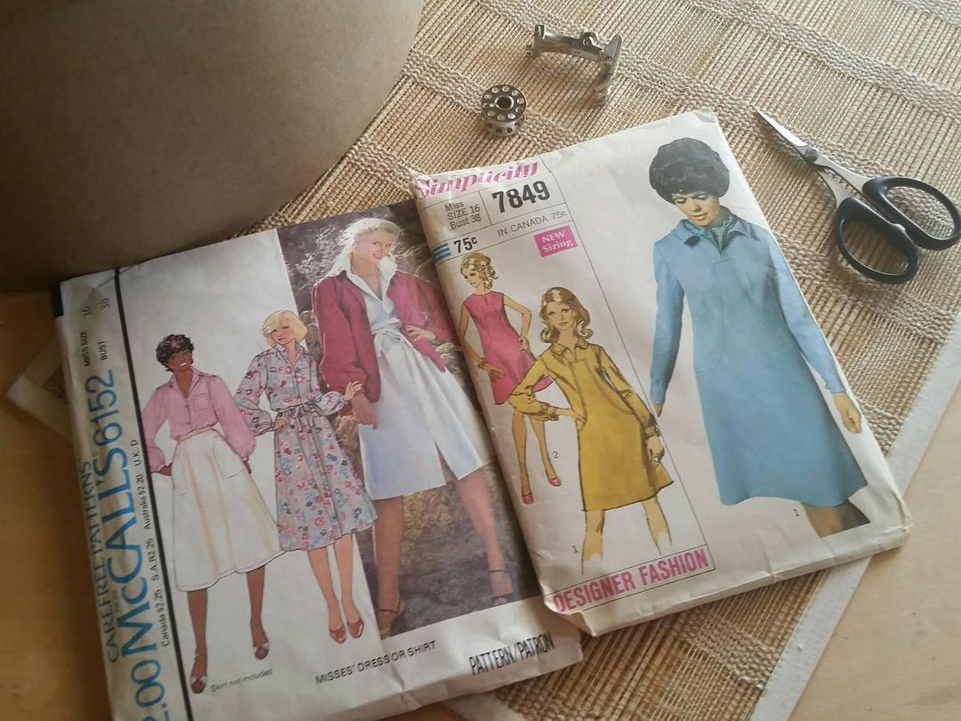 Simplicity 70s S-16 Vintage Patterns 7849 and Mccall's 6152 - Etsy