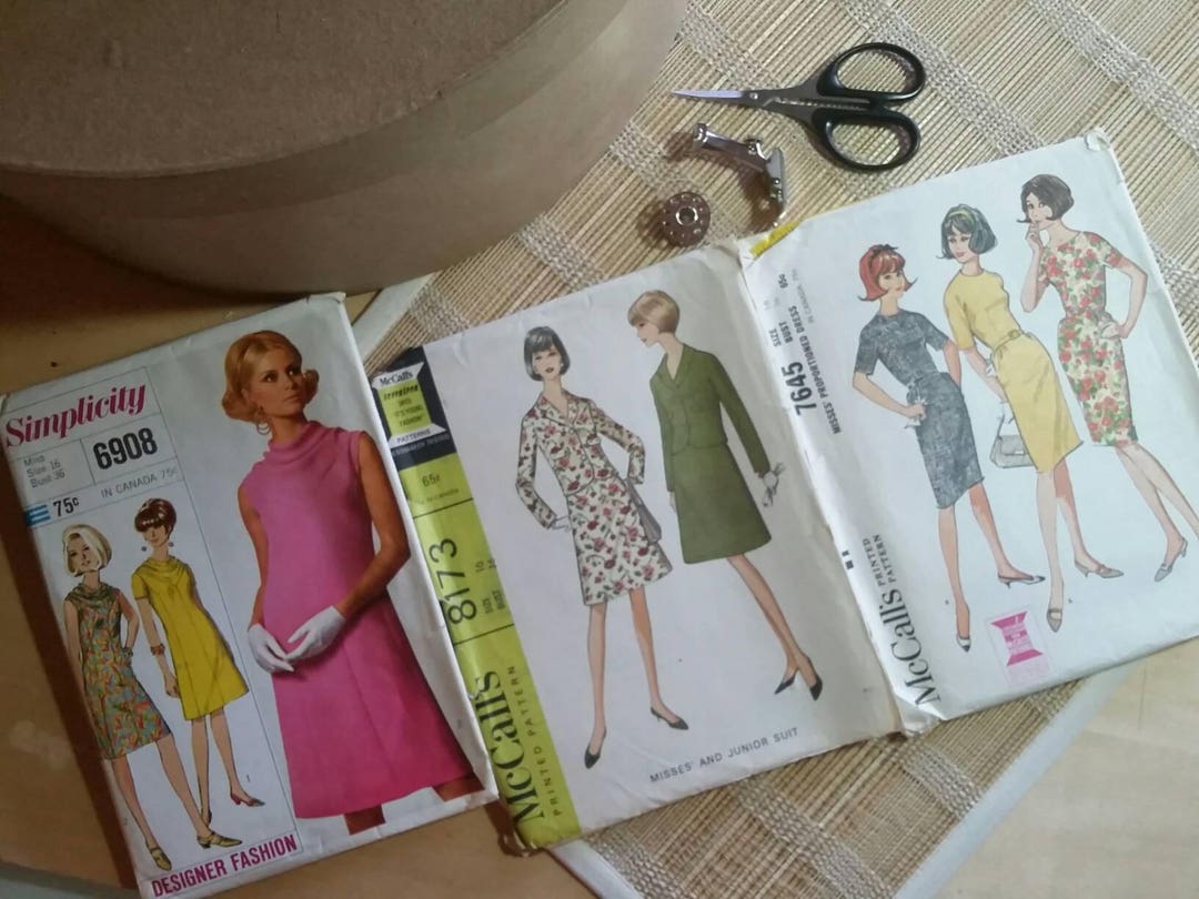 Mccall's 60s Patterns 8173 & 7645 and Simplicity 6908 - Etsy