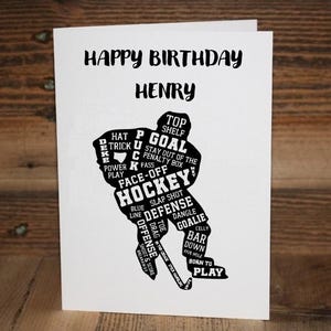 Hockey Goalie Greeting Card, Card for Hockey Goalie, Fun Birthday Card ...