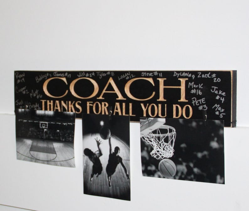 Personalized Coach Gift Sign: Carved Wood, Team Sports - Etsy