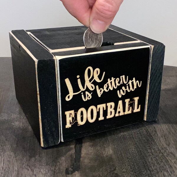 Football Coin Bank - Etsy
