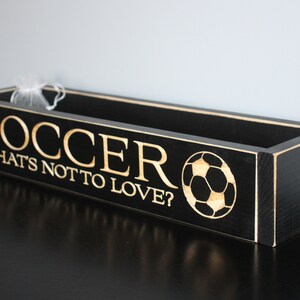Distressed Wood Soccer Trophy Shelf: Soccer Room Decor - Etsy