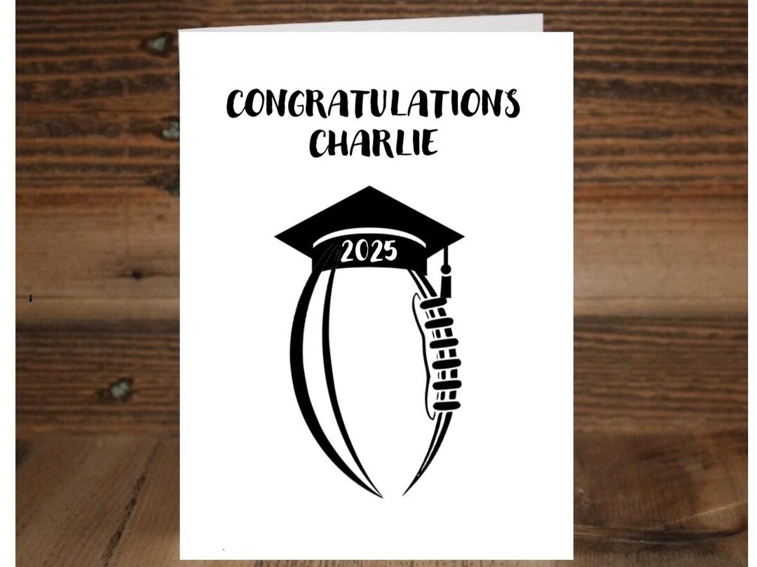 Football Graduation Card: Congrats Graduate, Senior Night - Etsy