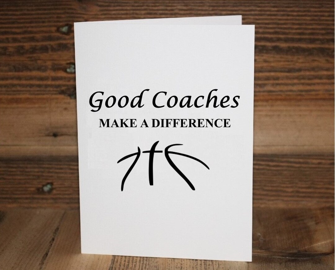 Basketball Coach Card, Thank You Card for Basketball Coach, Thanks ...
