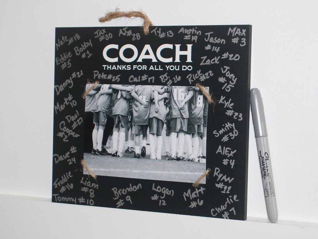 Personalized Coach Photo Frame: Team Signing Gift, Soccer, Football ...