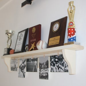 Distressed Wood Trophy Shelf: Sports Medal & Award Display - Etsy