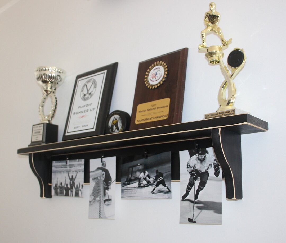 Trophy Shelf,hockey Photo Shelf,sports Trophy Award Shelf,hockey Wall ...