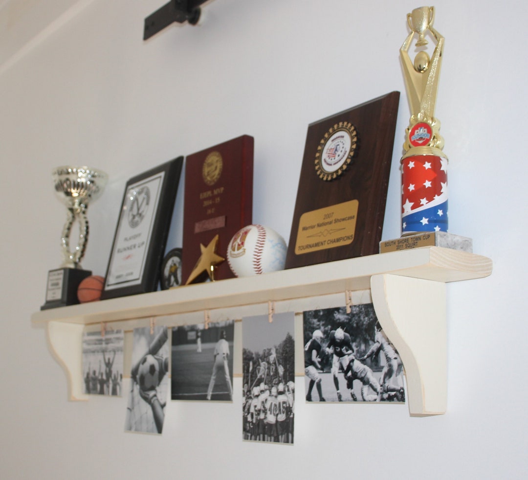 Trophy Photo Shelf,sports Shelves,sports Trophy Award Shelf,baseball ...