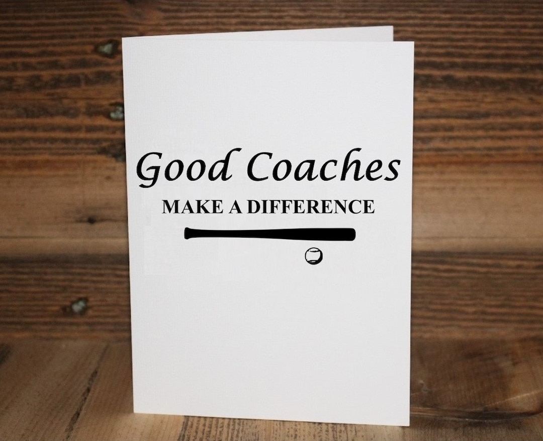 Baseball Coach Gift Card,thank You Card,greeting Card,end of Season ...