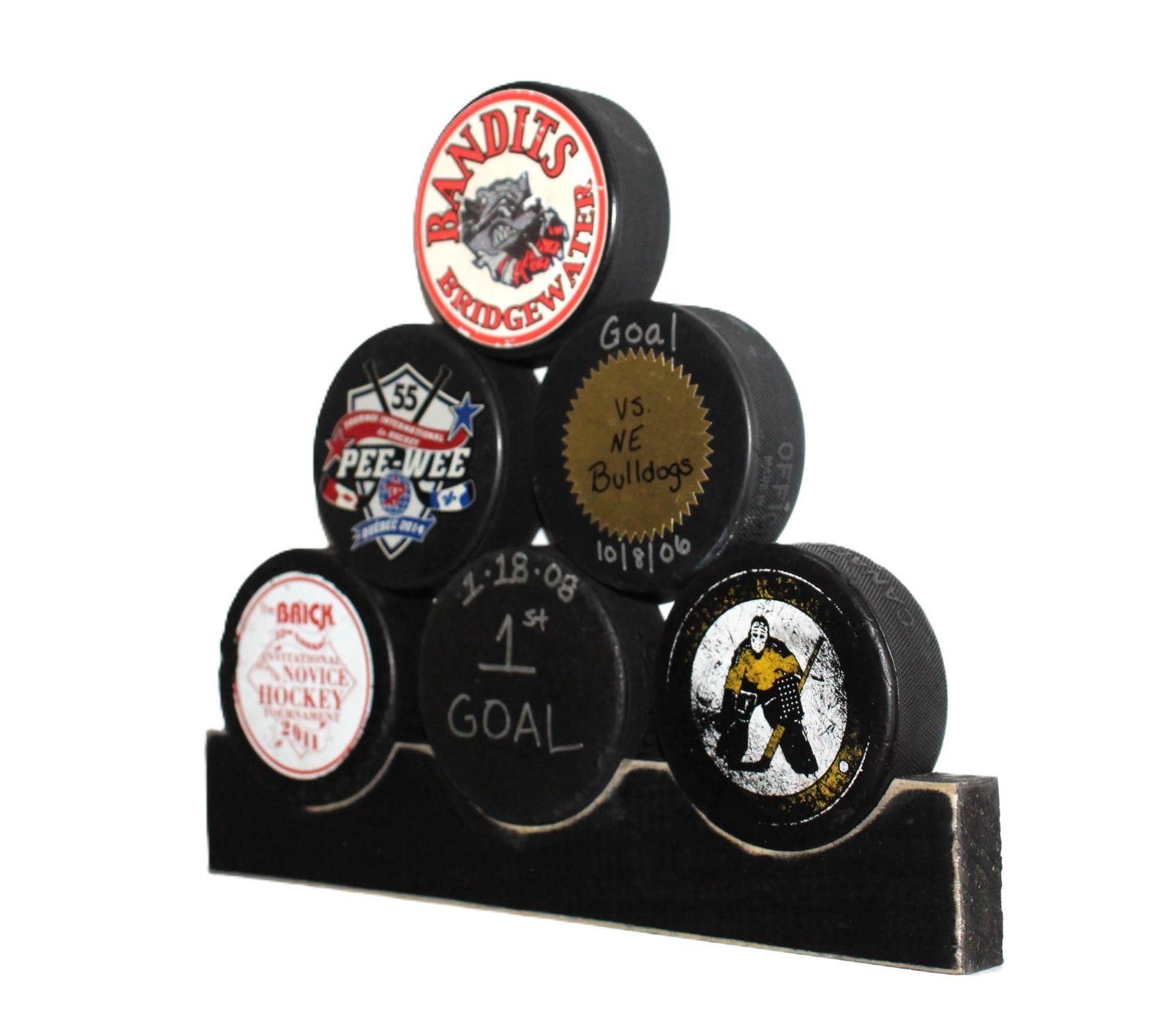 Hockey Puck Display: Wood Shelf, Rack, or Box - Hockey Gift - Etsy