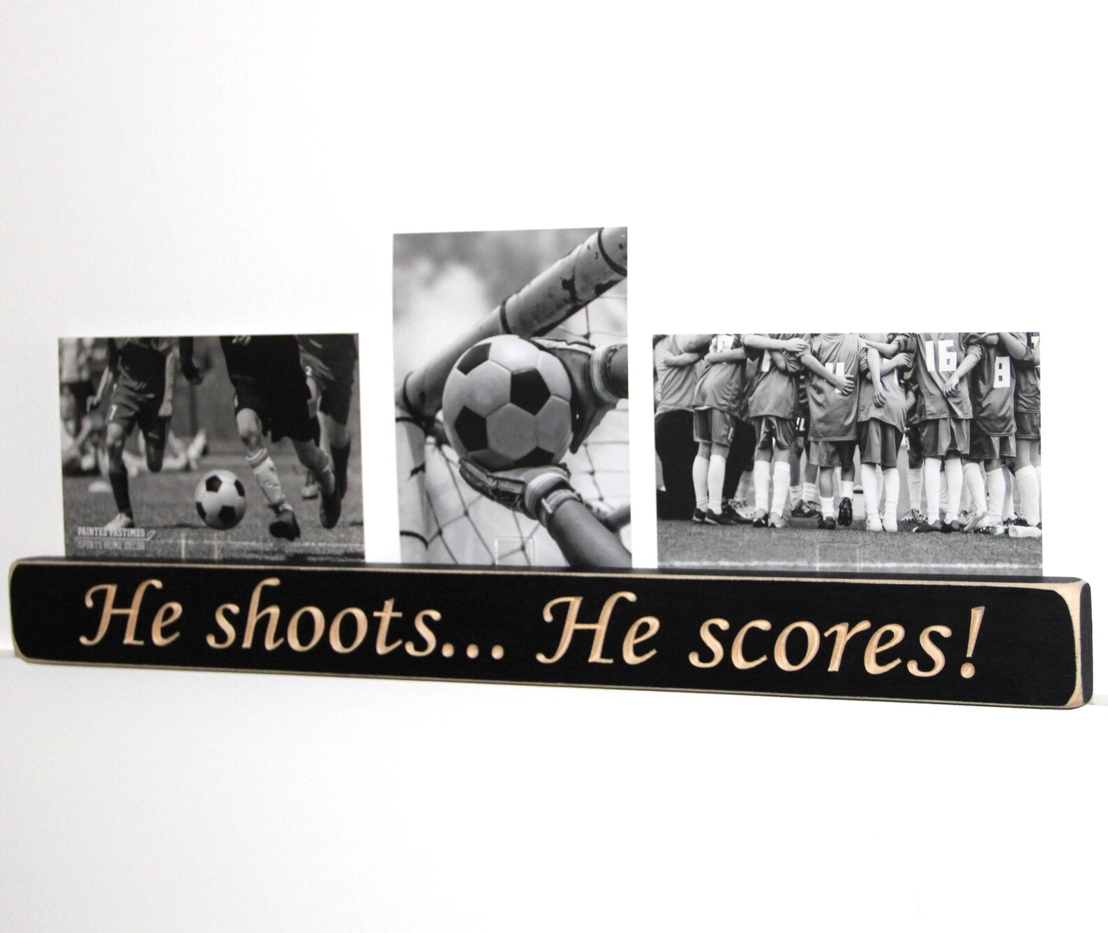 Soccer Sign: He Shoots He Scores, Sports Bedroom Decor - Etsy