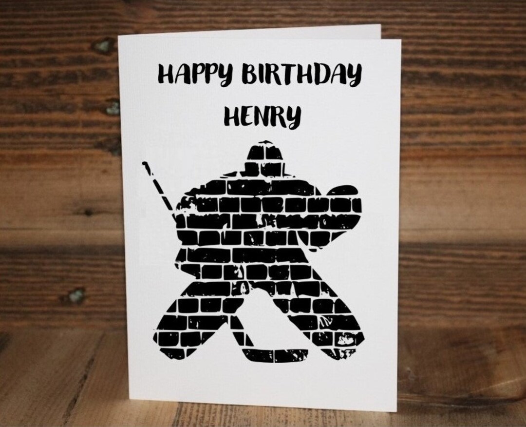Hockey Goalie Birthday Card, Cool Hockey Goalie Gift, Fun Hockey Goalie ...