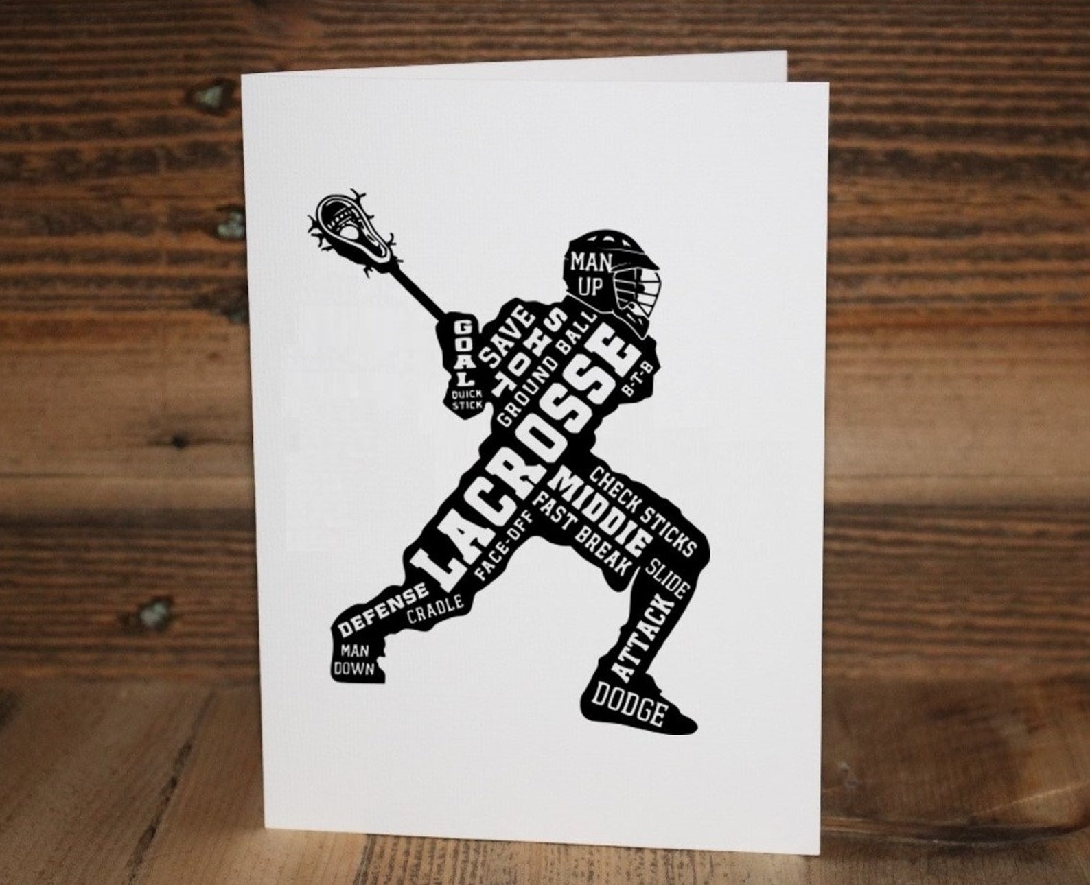 Lacrosse Birthday Card: Personalized Lacrossse Player Gift - Etsy