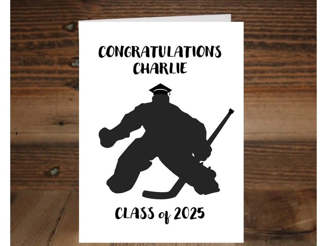 Hockey Graduation Card: Senior Night Congratulations - Etsy
