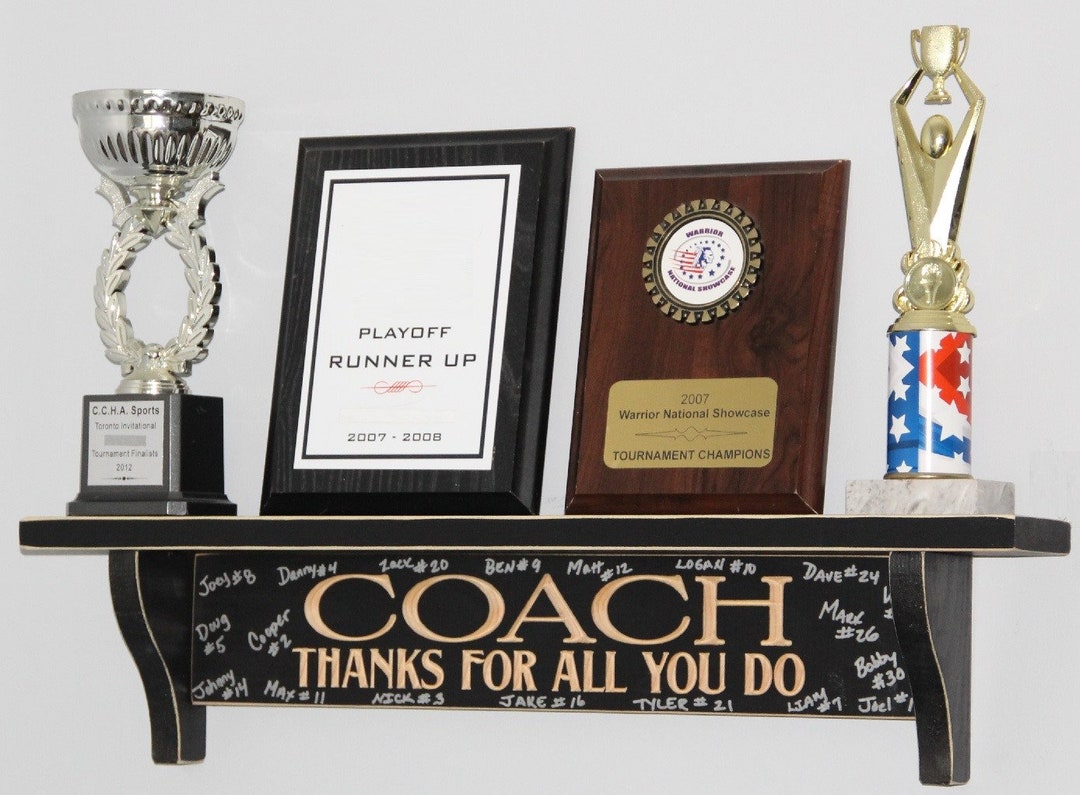 Coach Shelf, Fun Coach Trophy Shelf, Cool Gift for Coach, Best Coaches ...