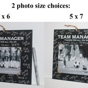 Team Manager Photo Frame: Autograph Signing Gift - Etsy