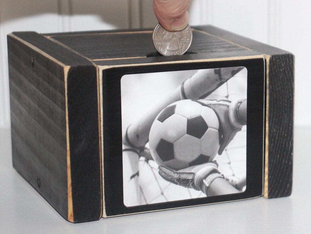 Soccer Bank, Fun Gift for Soccer Player, Soccer Custom Photo Bank ...