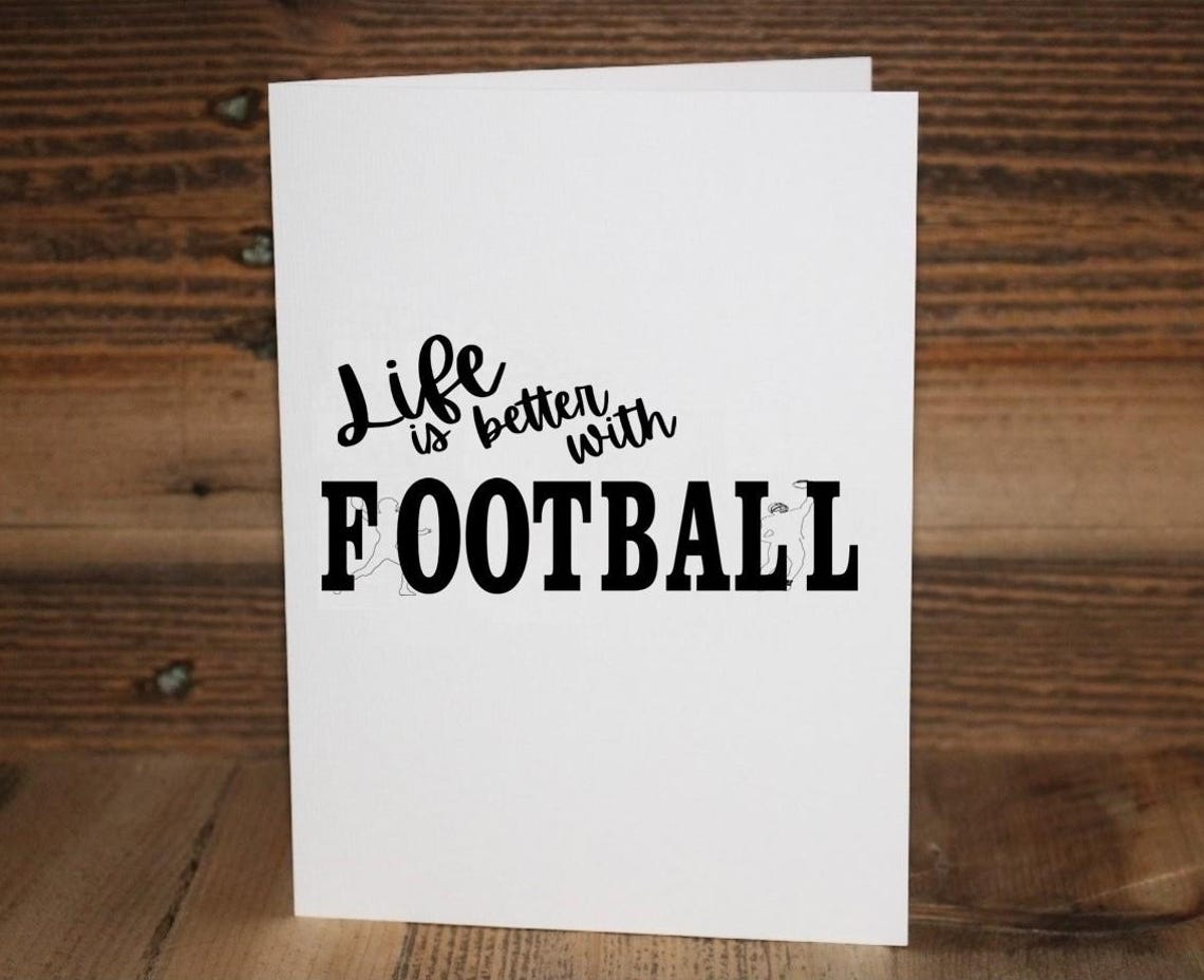 Football Graduation Card: Congrats Graduate, Senior Night - Etsy