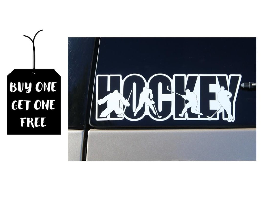 Hockey Car Decal, Hockey Bumper Sticker, Hockey Mom Gift, Hockey Car ...