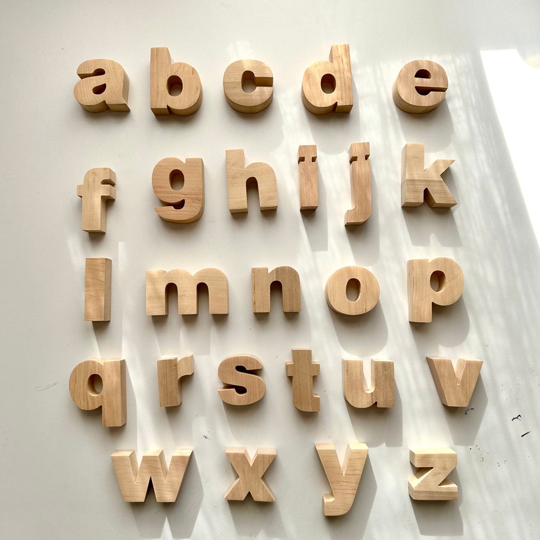 Magnetic Wooden English Letters, Lowercase Magnetic Wooden Alphabet ...
