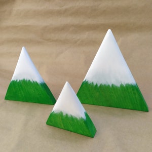 Wooden Mountain Toy Stacker, Wooden Toy Mountain Block, Mountain ...