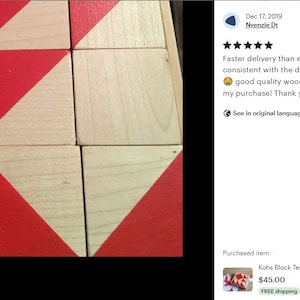 Kohs Block Test, Kohs Cubes With Box, Kohs Block Schemes, Wooden Koh's ...