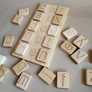 Wooden Cvc Board, Cvc Word Activity, Cvc Word Board, Wood Cvc, Cvc Word ...