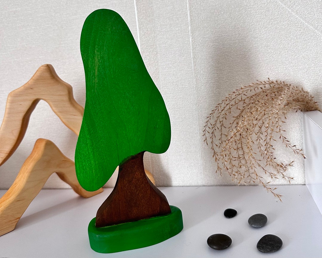 Big Wooden Tree Toy Willow, Forest Wooden Trees for Kids Play, Trees ...