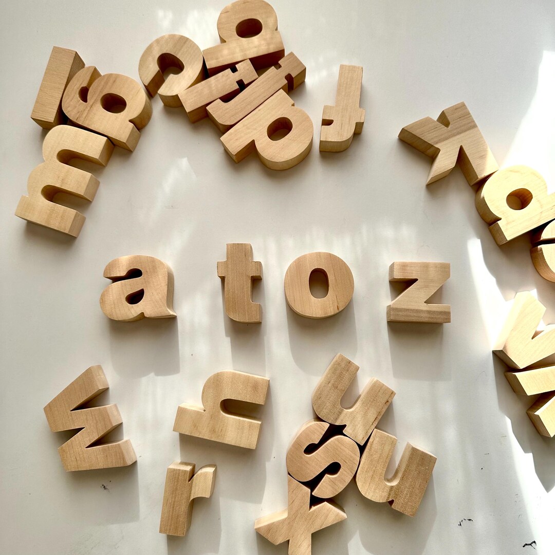 Waldorf Wooden Letters, Wooden Alphabet Letters, English Alphabet ...
