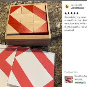 Kohs Block Test, Kohs Cubes With Box, Kohs Block Schemes, Wooden Koh's ...