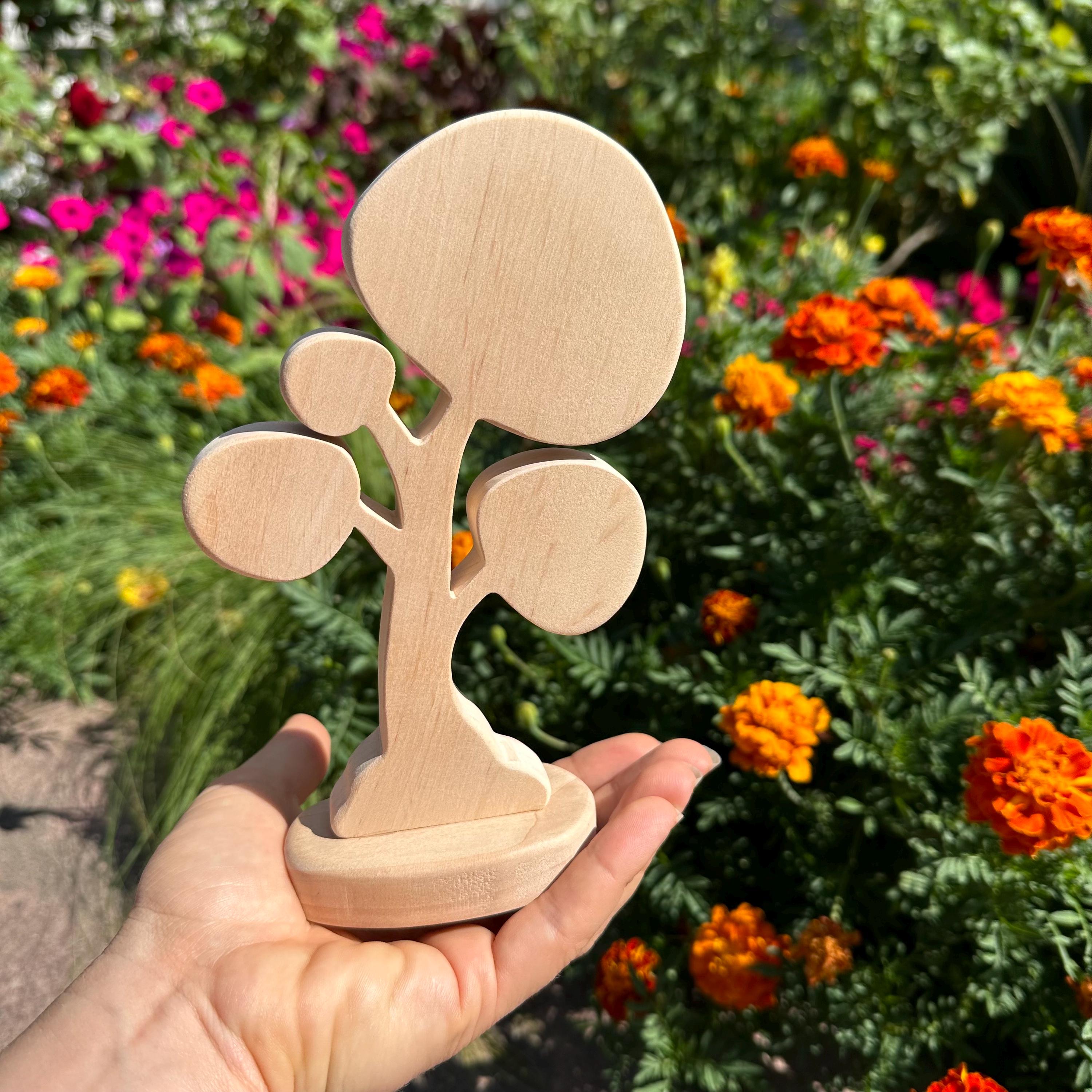 Wooden Spherical Tree Toy, Wooden Tree Toy Set, Large Wooden Tree ...