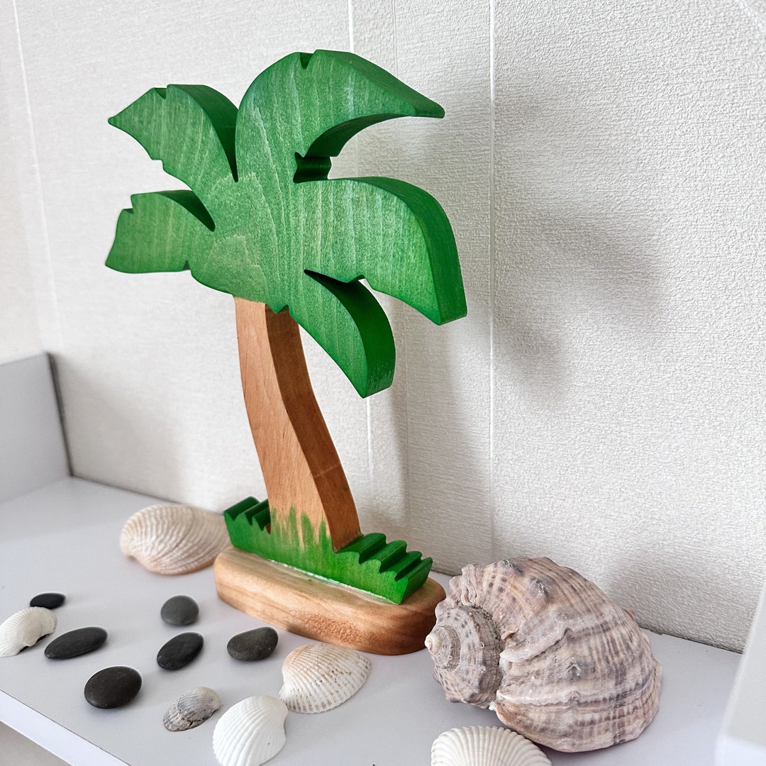 Palm Big Wooden Tree Toy Palm, Waldorf Tree Toy, Woodland Palm Toy ...