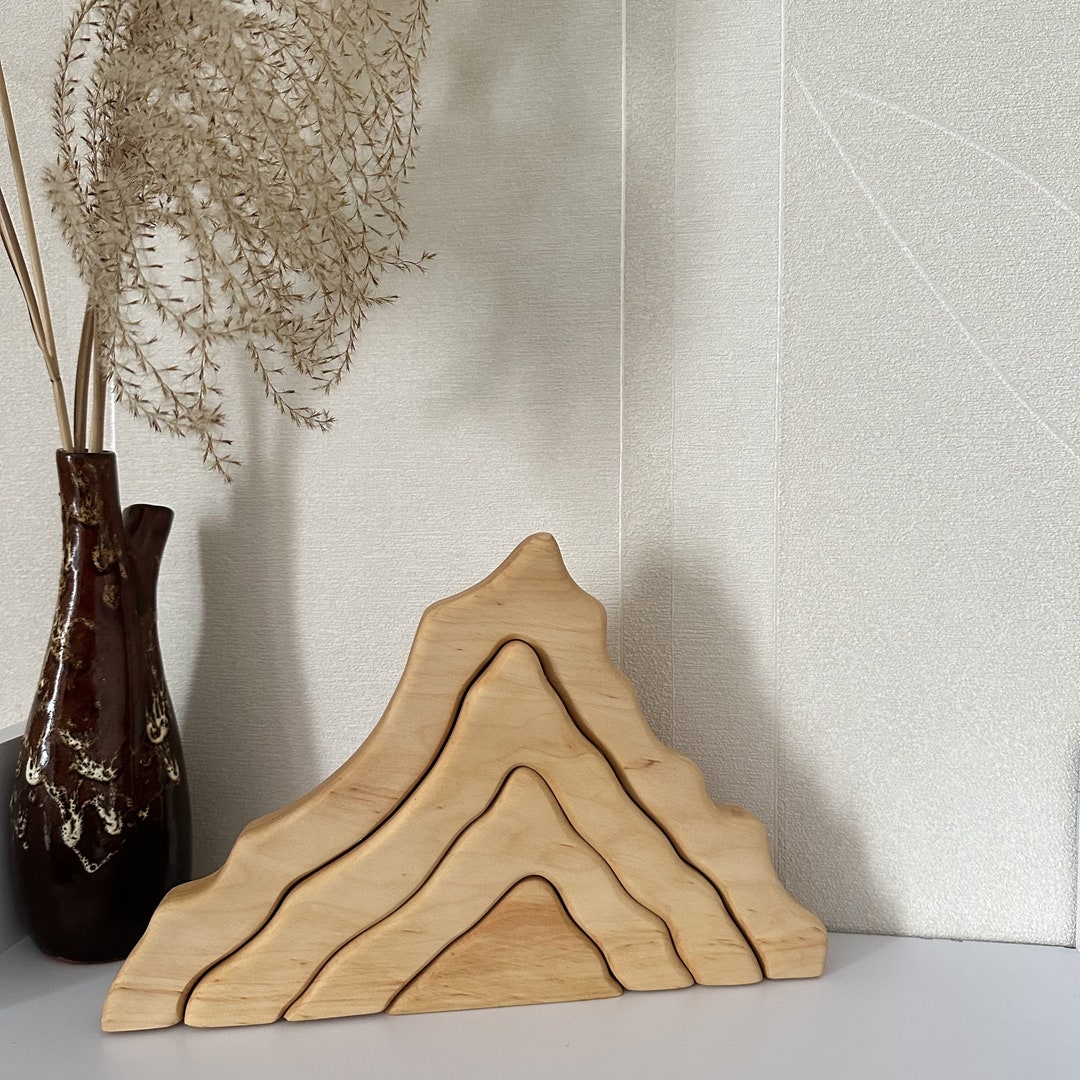 Wooden Mountain Arcs, Wooden Toy Mountain, Block Mountain, Mountain ...