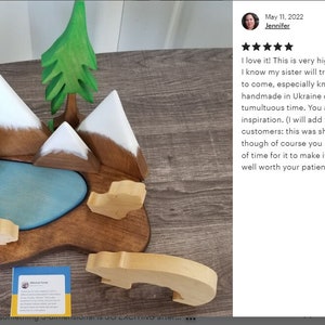 Wooden Adventure Play Set, Wooden Mountain, Woodland Tree Play Set ...