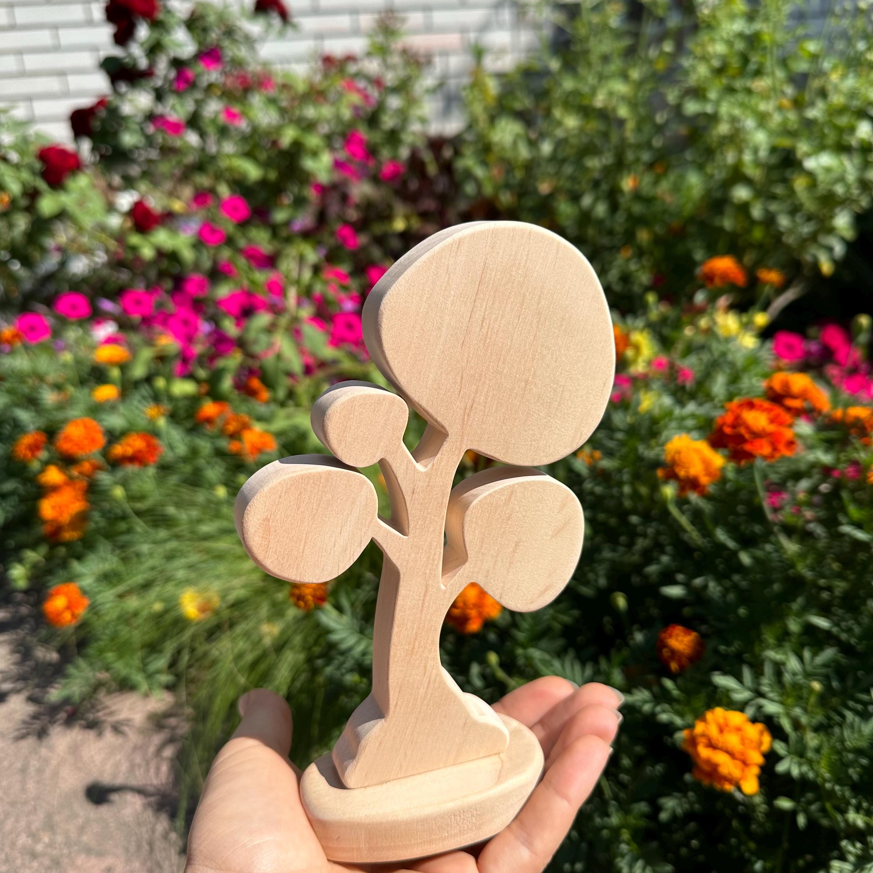 Wooden Spherical Tree Toy, Wooden Tree Toy Set, Large Wooden Tree ...