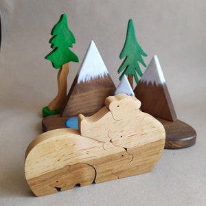 Wooden Adventure Play Set, Wooden Mountain, Woodland Tree Play Set ...