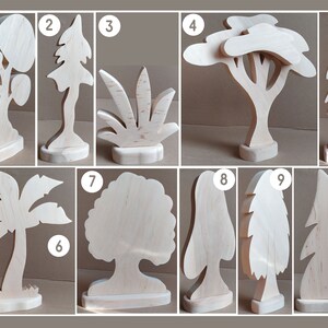 Big Wooden Tree Figurines, Wooden Tree Toy, Waldorf Wood, Ever Green ...