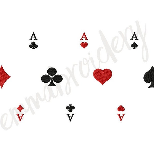 Playing Card Embroidery - Etsy