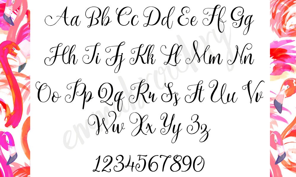 Eloise Script 1" 2" 3" - Calligraphy Machine Embroidery Font - Instant ...