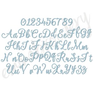 Eloise Script Mini 0.5" 0.75" - Calligraphy Machine Embroidery Font ...