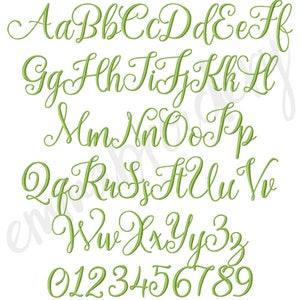 Eloise Script 1 2 3 Calligraphy Machine Embroidery Font Instant ...
