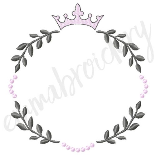 Heirloom Crown Monogram Frame Princess Wreath Blank Monogram - Etsy