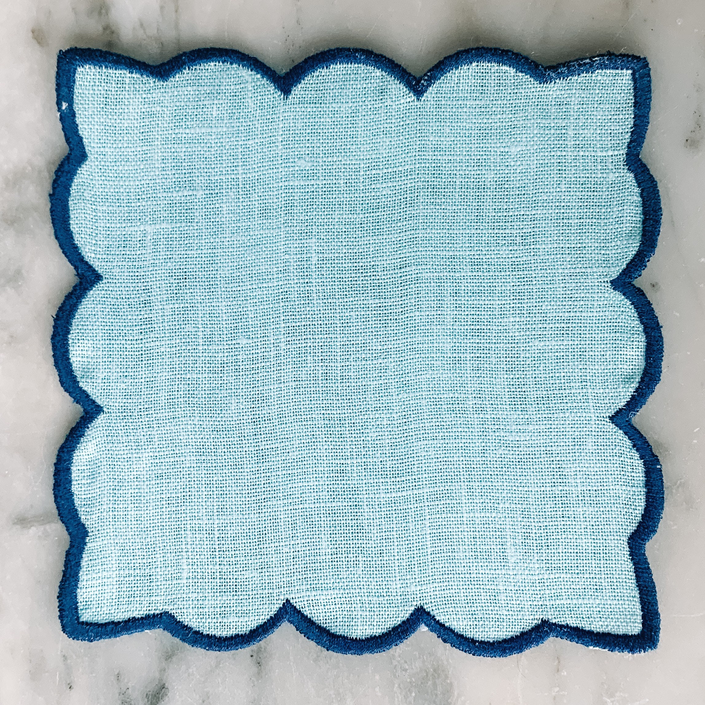 Scalloped Edge - in the Hoop ITH Cocktail Napkin Coaster | 5" | Machine ...