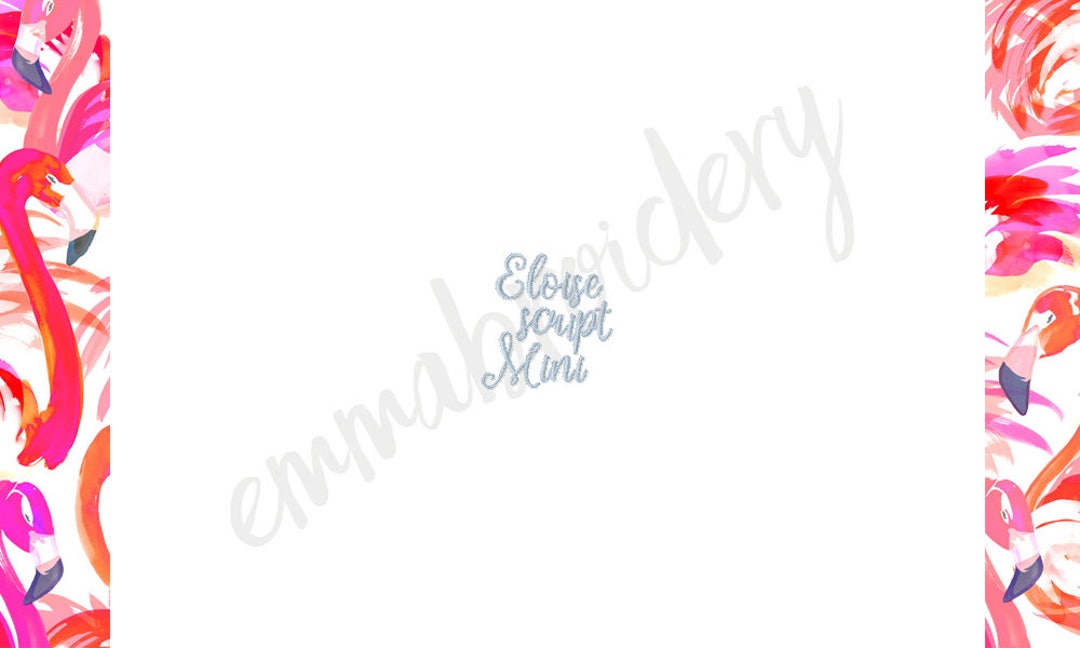 Eloise Script Mini 0.5" 0.75" - Calligraphy Machine Embroidery Font ...