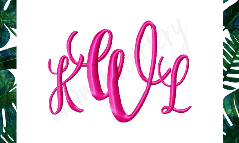 Madelyn Script 1" 2" 3" 4" - Calligraphy Machine Embroidery Font ...