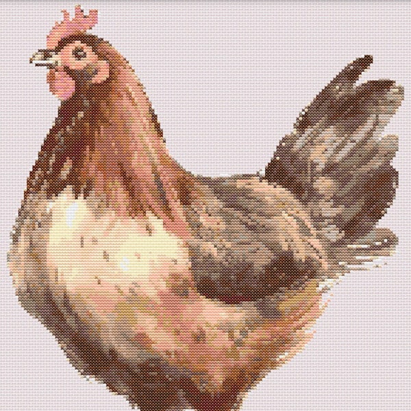 Chicken Cross Stitch - Etsy