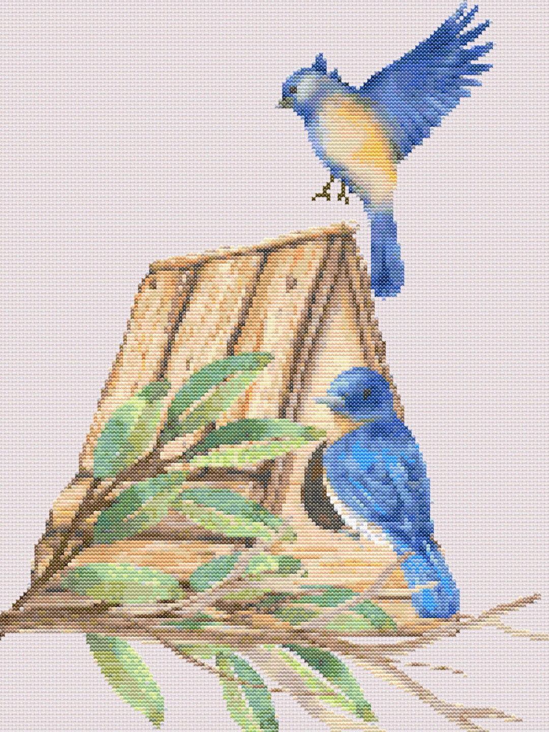Blue Birds Cross Stitch Pattern - Etsy