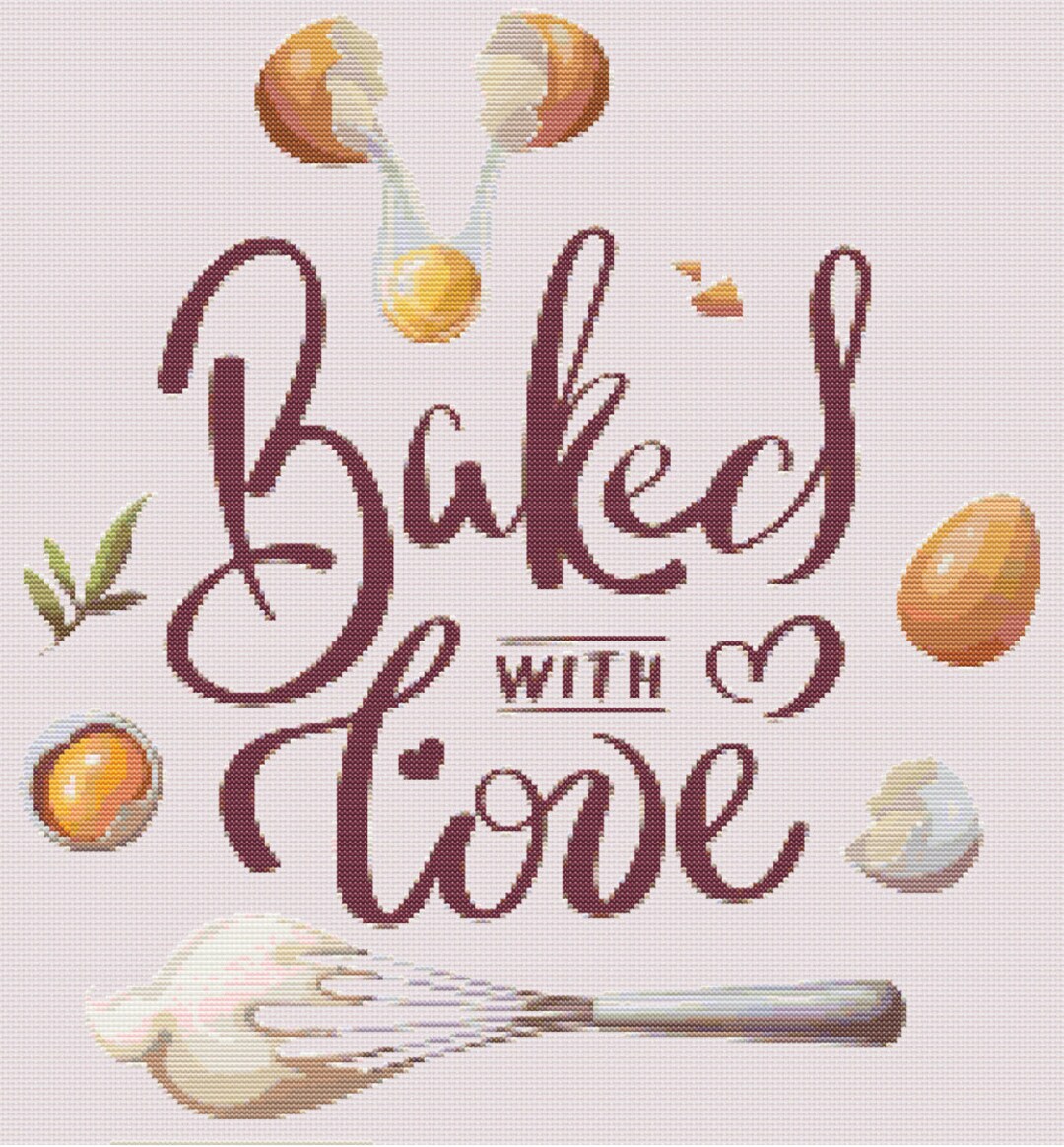 Baked With Love Cross Stitch Pattern - Etsy