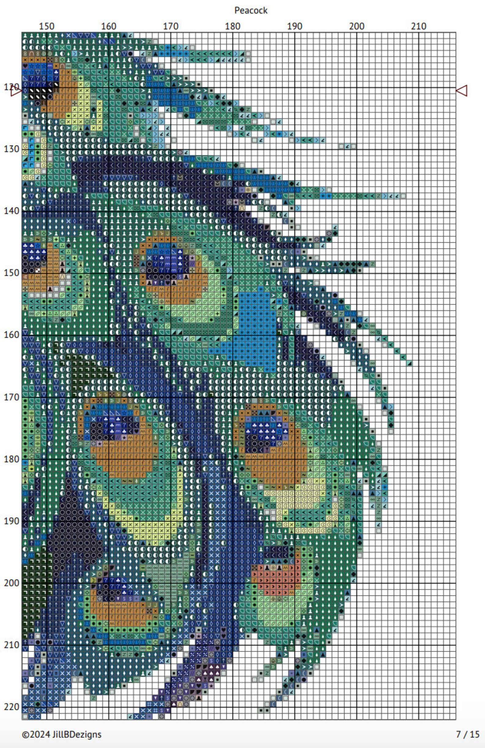 Peacock Cross Stitch Pattern - Etsy